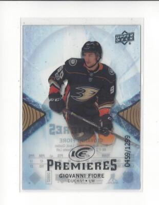2017-18 Upper Deck Ice #101 Giovanni Fiore RC Rookie Ducks /1299 | eBay