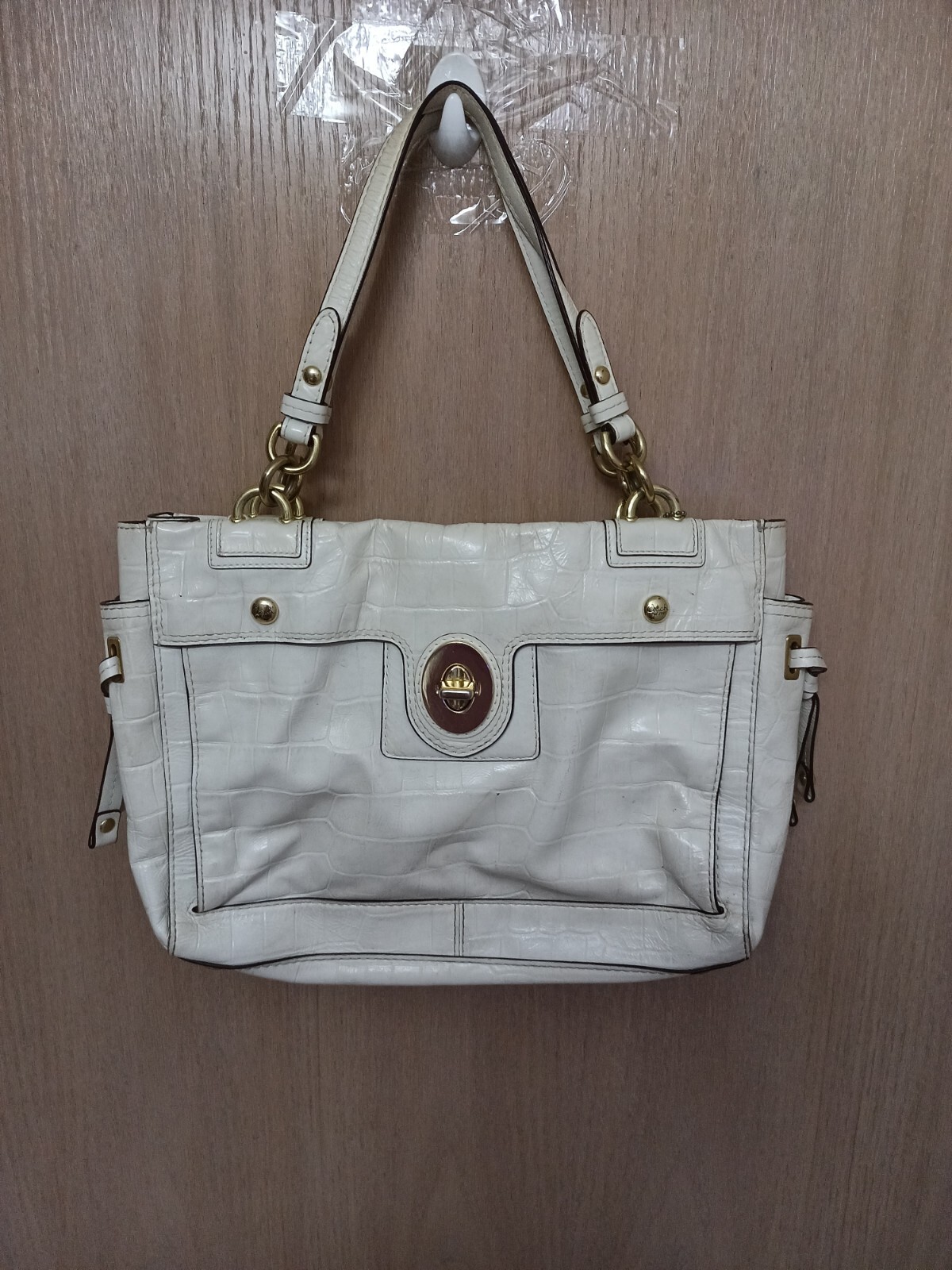 Coach Ivory Leather Satchel - Gem