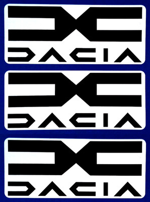 3X 140MM COMPATIBLE WITH DACIA NEW LOGO CAR MOTORSPORT VINYL STICKERS ...
