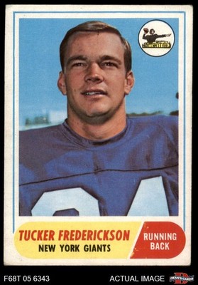 1968 Topps #135 Tucker Frederickson Giants-FB Auburn 3 - VG | eBay
