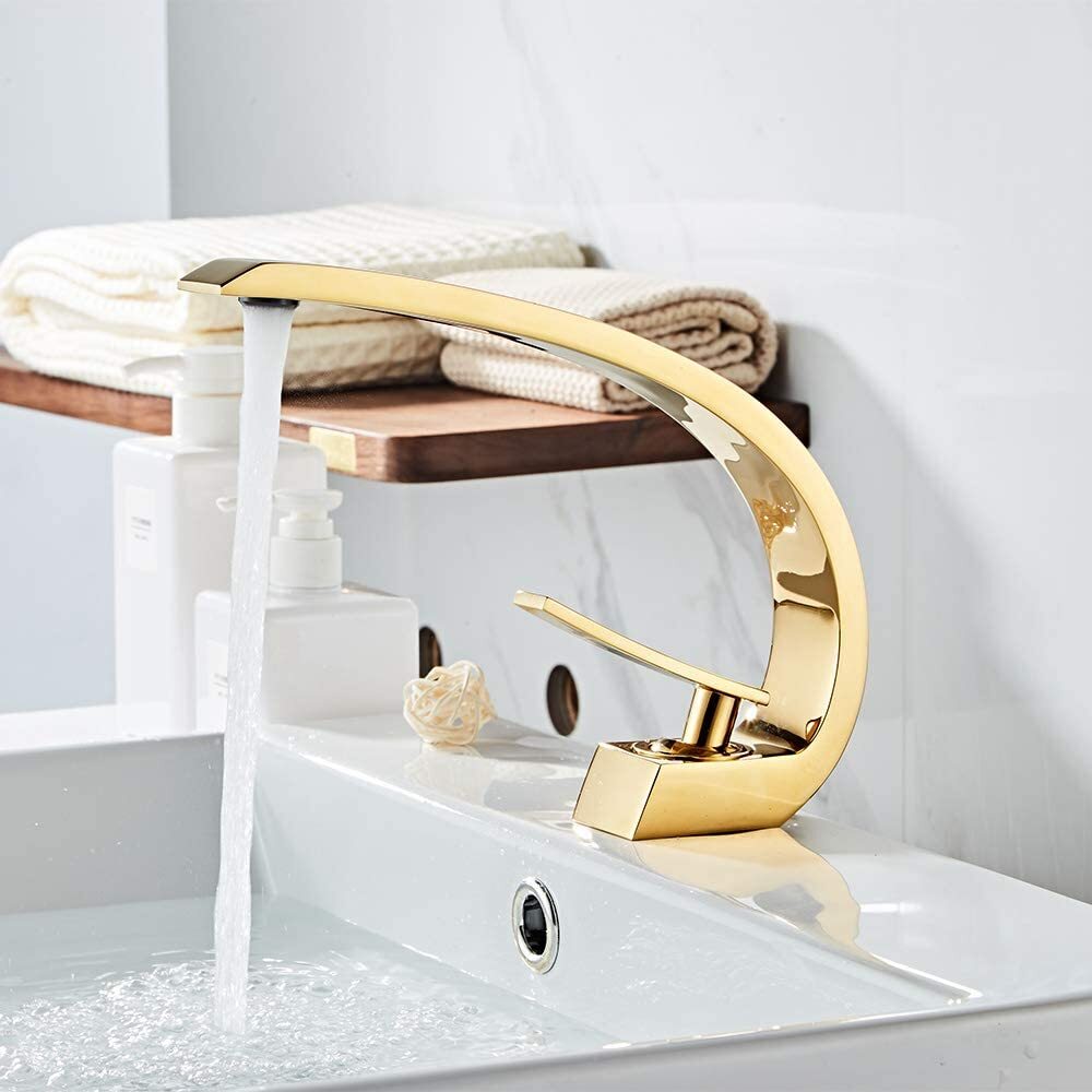 Bathroom Sink Basin Faucet Waterfall Lavatory Vanity Mixer Single ...
