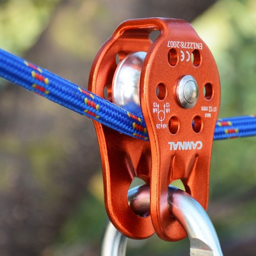 26KN Rock Tree Climbing Pulley Arborist Rope Rigging Block Equipment ...