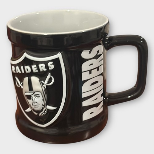 Oakland Raiders Black Coffee Mug Official NFL 3D Raised Logo | eBay