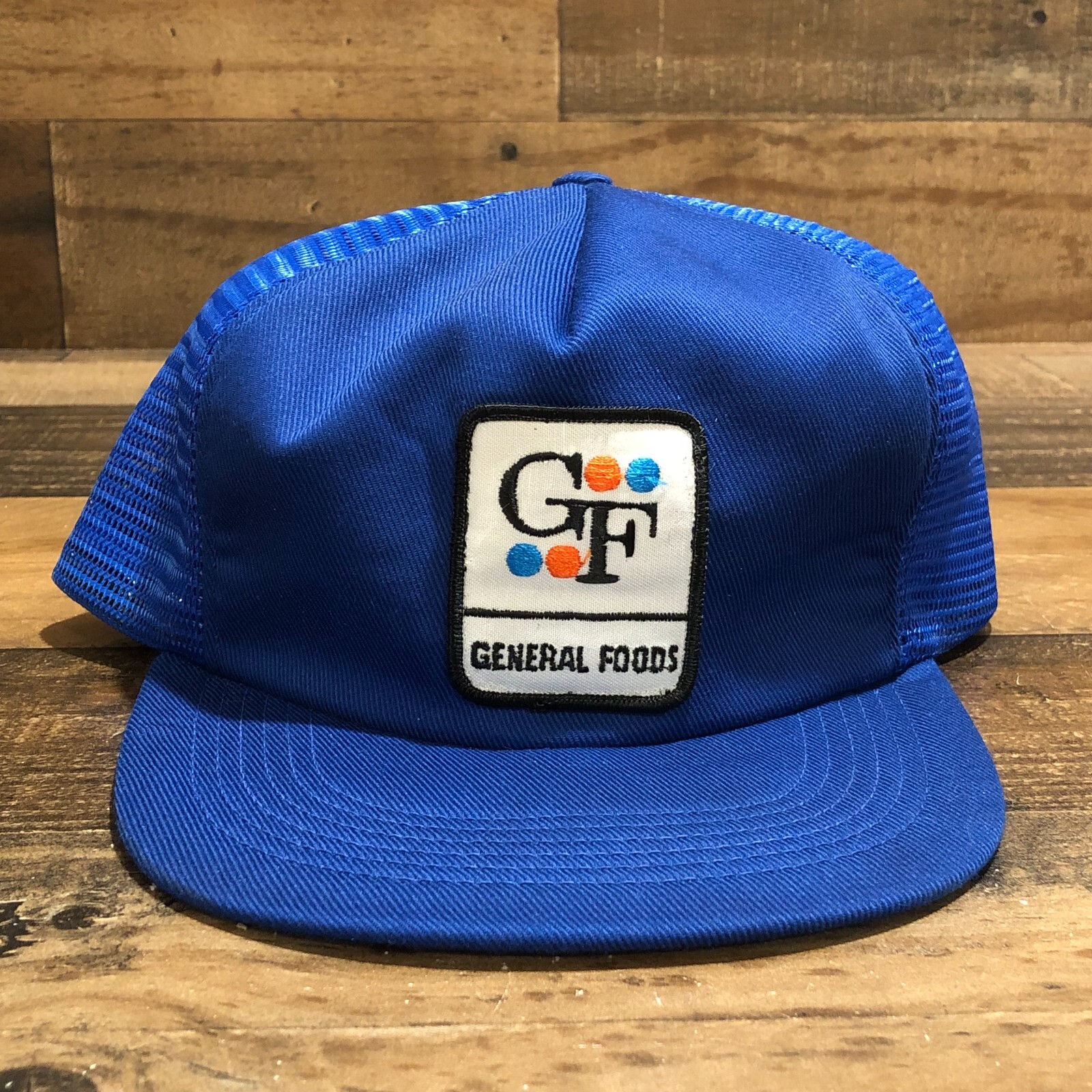 Vintage General Foods Hat Snapback Trucker Cap Blue M… - Gem