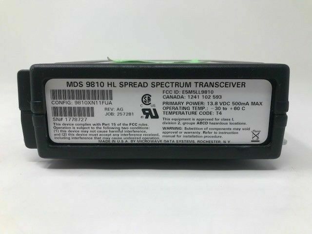 MDS 9810 HL Microwave Data Systems Spread Spectrum Transceiver SCADA ...