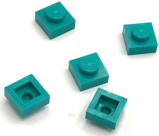 Lego 5 New Dark Turquoise Plates 1 x 1 Stud Pieces | eBay