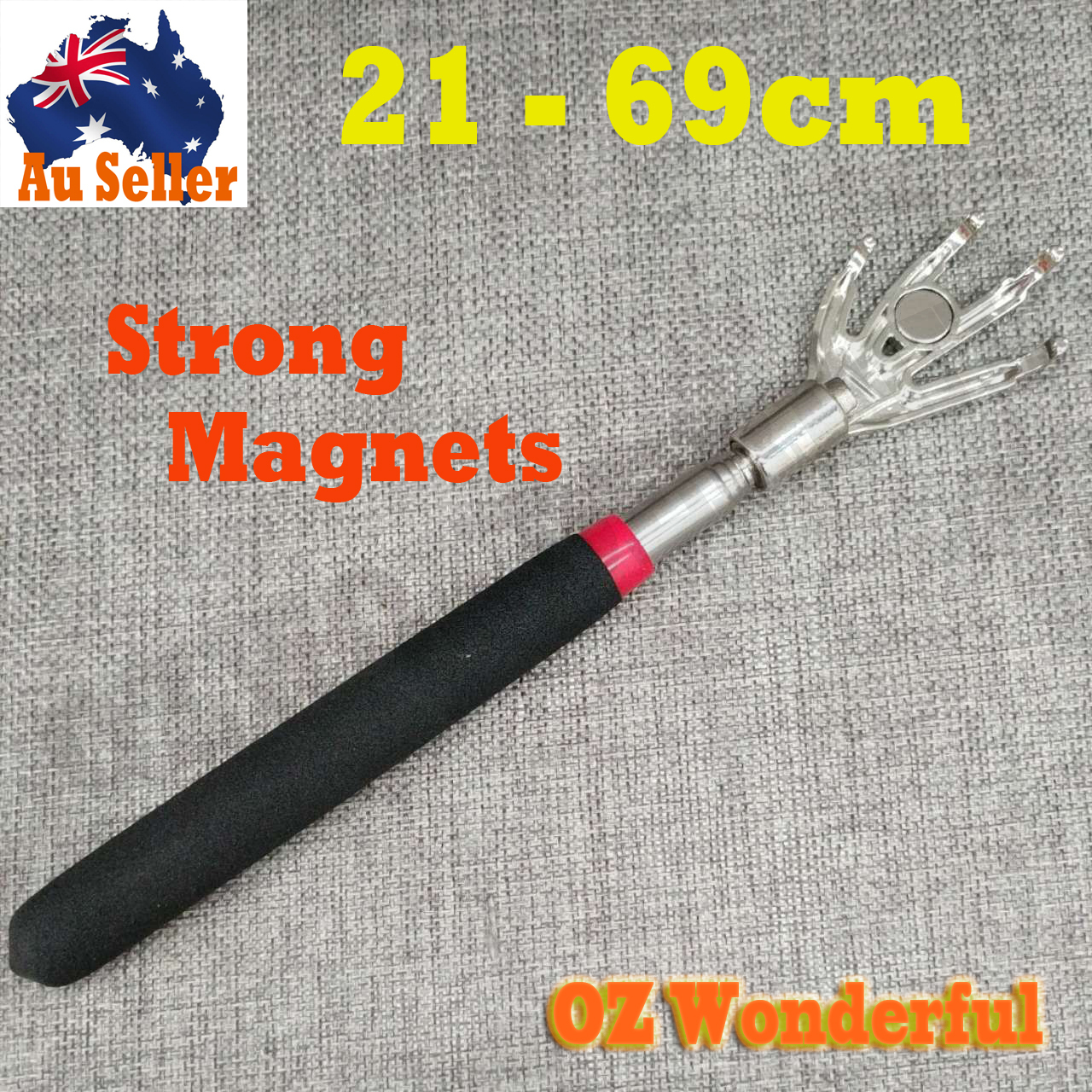 Magnetic Pick Up Tool Rod Multi Purpose Telescopic Scratching Stick 21 ...