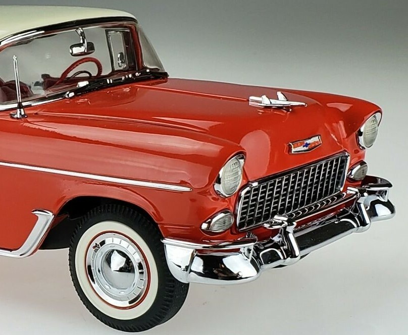 Hot Rod 55 Chevy Race Car Chevrolet Built Metal Model 1 18 57 12 | eBay