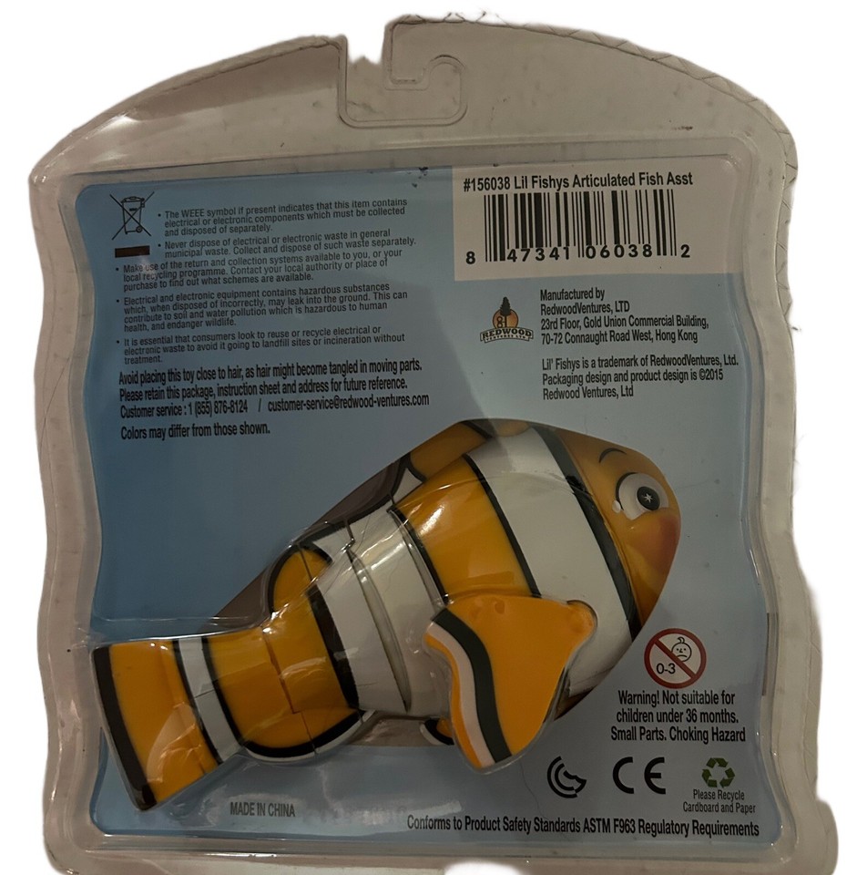 Lil’ Fishys Motorized Water Pets Clownfish Nemo BRAND NEW in Package | eBay