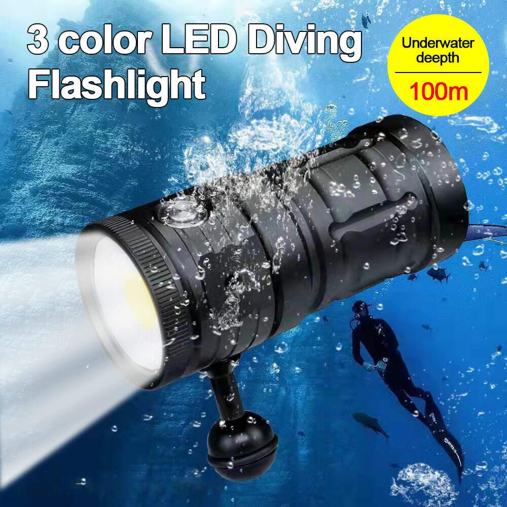 180000LM COB LED Diving Flashlight Diving | Grelly UK