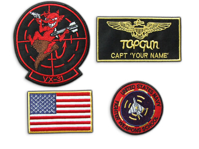 Captain P. Mitchell T GUN NAVY VX31 Dust Devils Squadron Patch Set ...