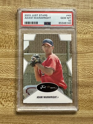 2003 Just Stars Adam Wainwright Minors Rookie Card RC #49 PSA 10 Gem ...