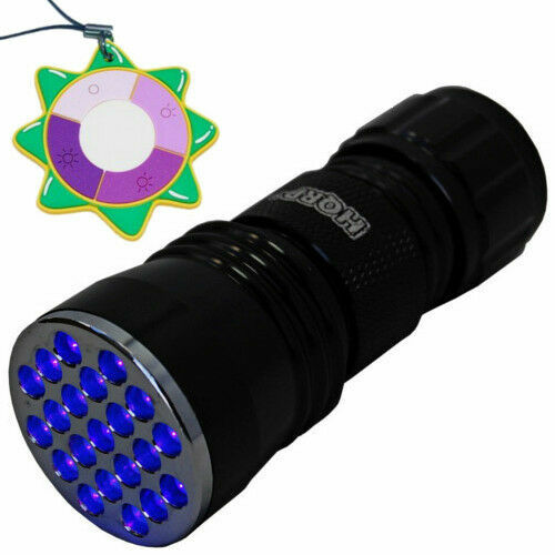 HQRP 21 LED UV 385 NM Ultra Violet Blacklight Flashlight Torch Light ...