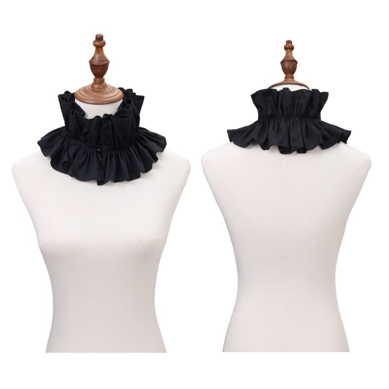 Ruff Collar Ruffled Cotton Collar Retro Renaissance Lapel Collar for ...