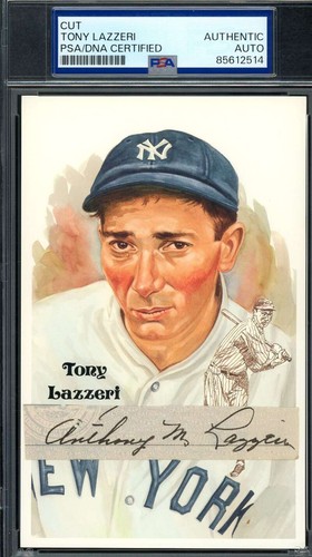 Tony Lazzeri PSA DNA Coa Signed Perez Steele Postcard Cut Autograph | eBay