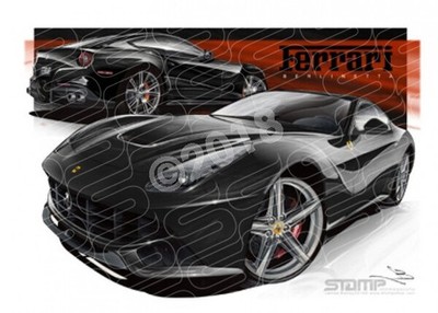 Euro Super Car FERRARI BERLINETTA BLACK A3 FRAMED PRINT (UR012) | eBay ...