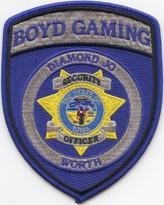 BOYD GAMING Diamond Jo Casino WORTH IOWA CASINO SECURITY police PATCH ...