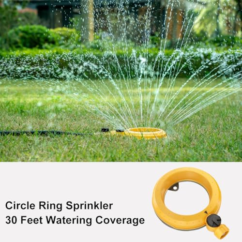 2 Pack Ring Base Sprinkler for Yard, Automatic Garden Sprinklers for ...