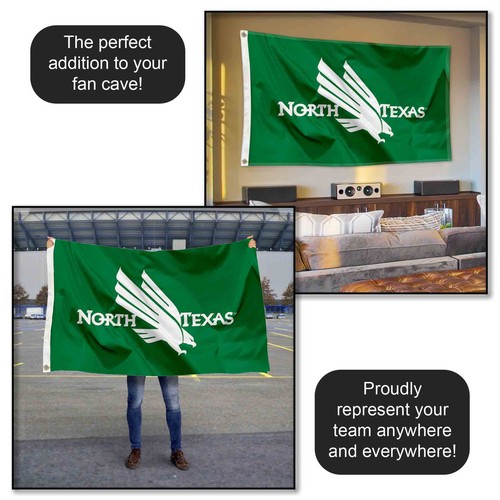 UNT Mean Green University of North Texas 3' x 5' Flag | eBay