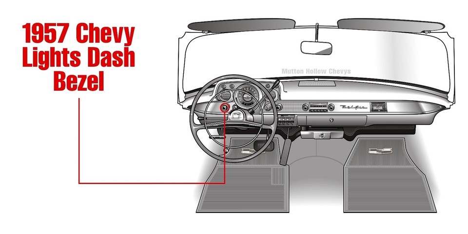1957 Chevrolet Dash Lights Bezel | 57 Chevy | United States | Vintage Part