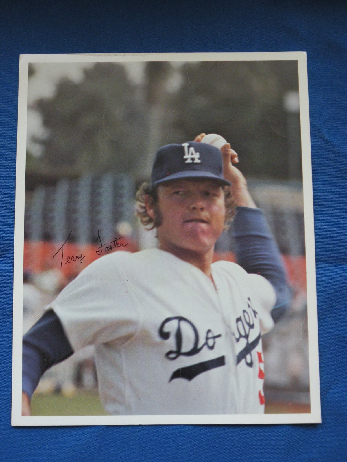 Los Angeles Dodgers Terry Foster 19?? 8X10 color photo plain back ...