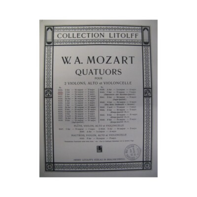 Mozart W. A.Klein Quartett No 2 Geige Alt- Cello | eBay