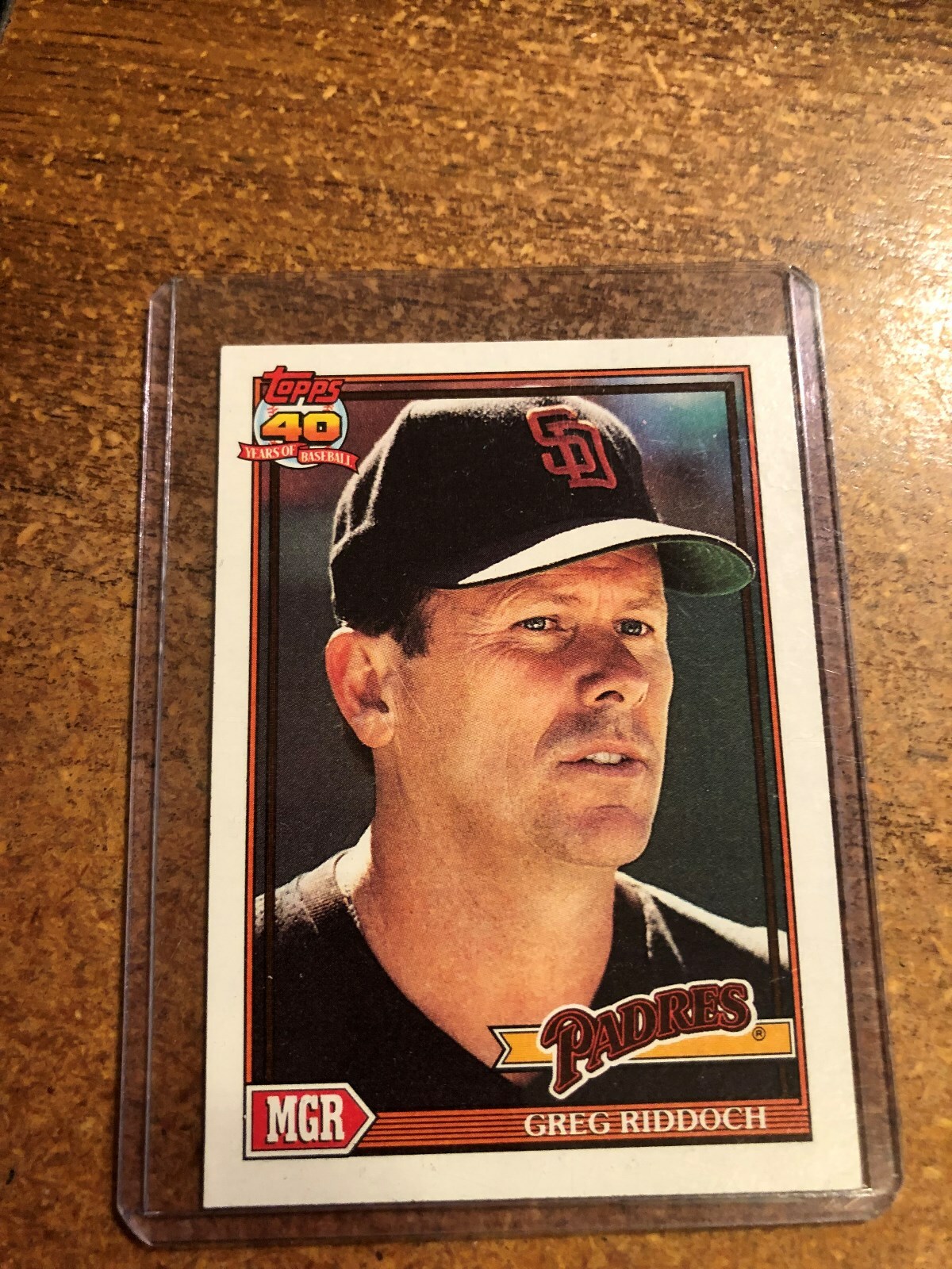 1991 Topps Baseball # 109 Greg Riddoch Padres Manager | eBay