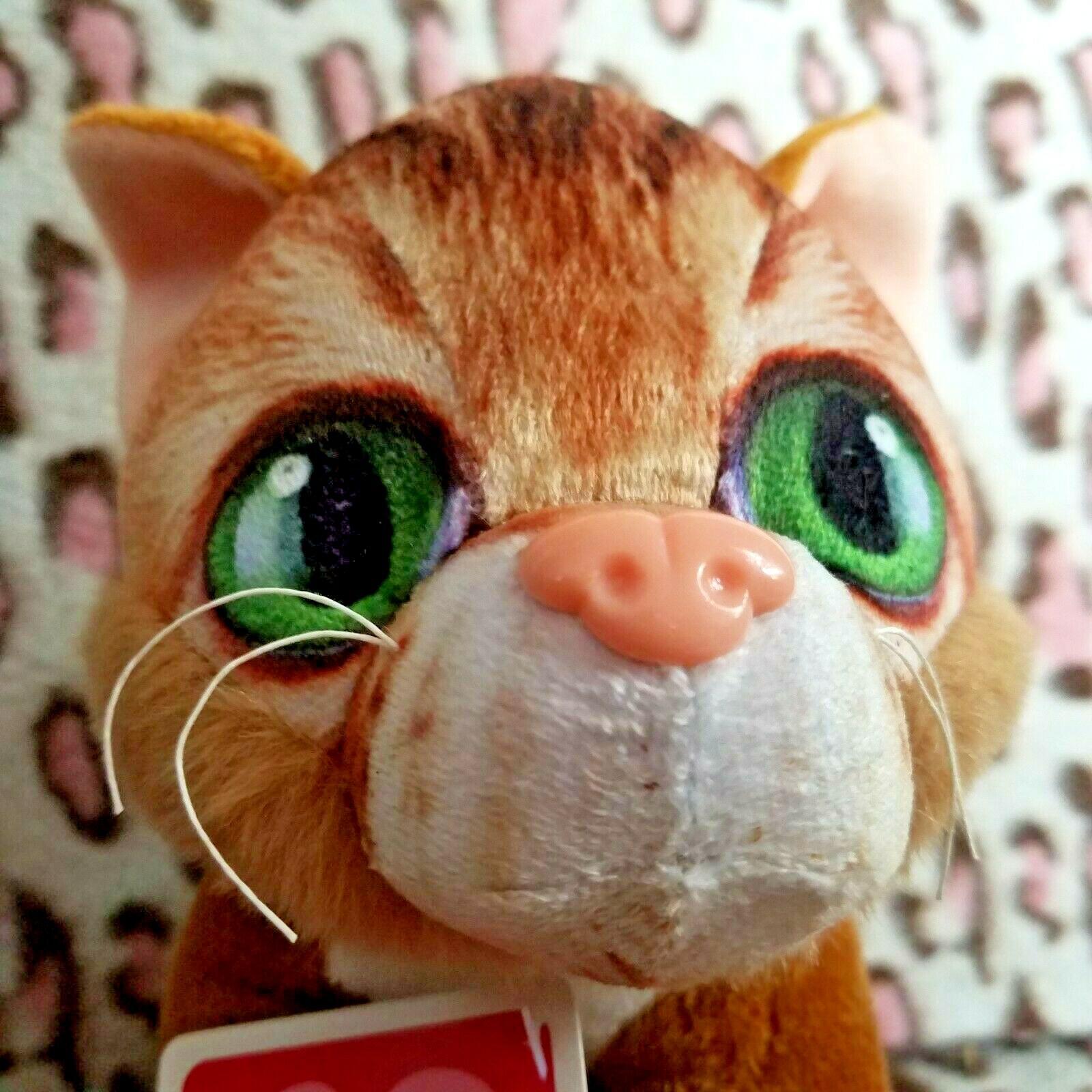 Dan Dee Realistic Brown Cat Kitty Stuffed Animal Plush Toy Green Eyes ...
