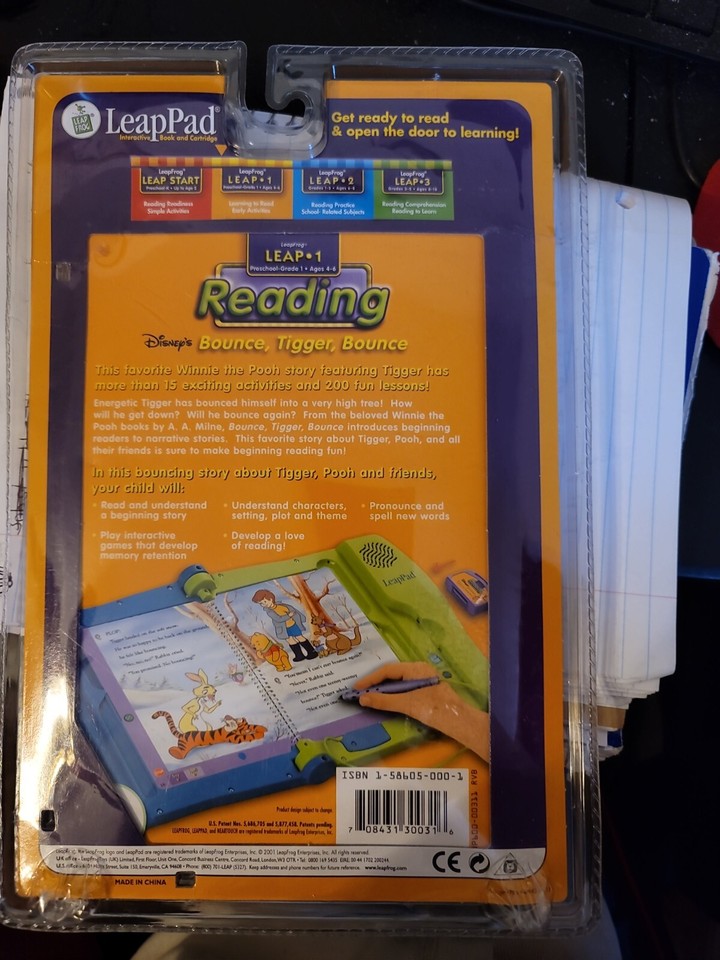 LeapFrog LeapPad Reading Leap 1 BOUNCE TIGGER BOUNCE Book & Cartridge ...