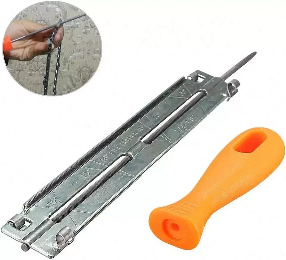 Chainsaw File Guide 4mm 5/32 Saw Chain File & Filing Guide Sharpening ...