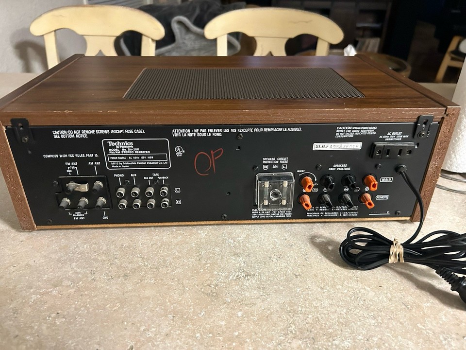 Vintage Technics SA-200 FM/AM Stereo Receiver w/ Phono Jack READ | eBay