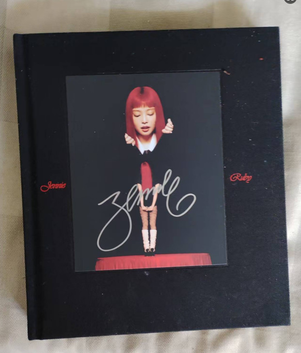 JENNIE Autograph Signature Ruby JOLO Album Fidelity Gift Collection ...