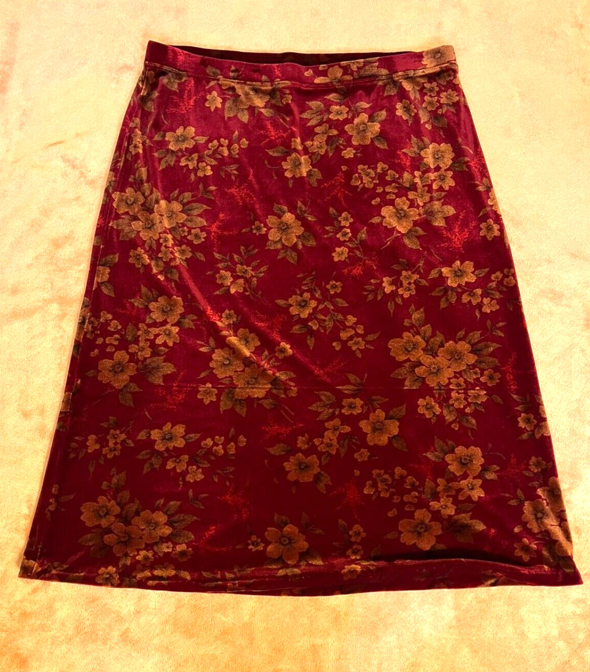 women's red floral JUDITH HART COLLECTION long skirt … - Gem