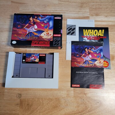 Disney's Aladdin SNES Super Nintendo Entertainment System, 1993 CIB ...