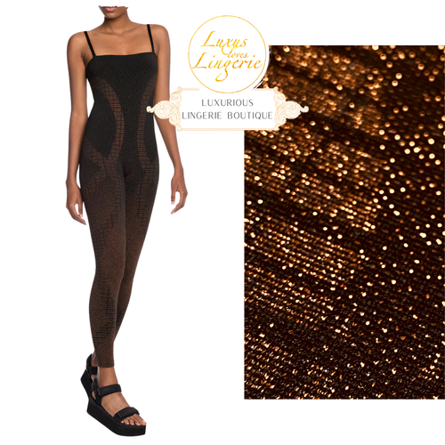 Shiny Grid Jumpsuit By Wolford S BLACK Copper Whole-Body Shiny Design | eBay