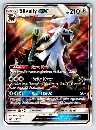Silvally GX 90/111 Crimson Invasion Ultra Rare Holo Pokemon Card LP | eBay