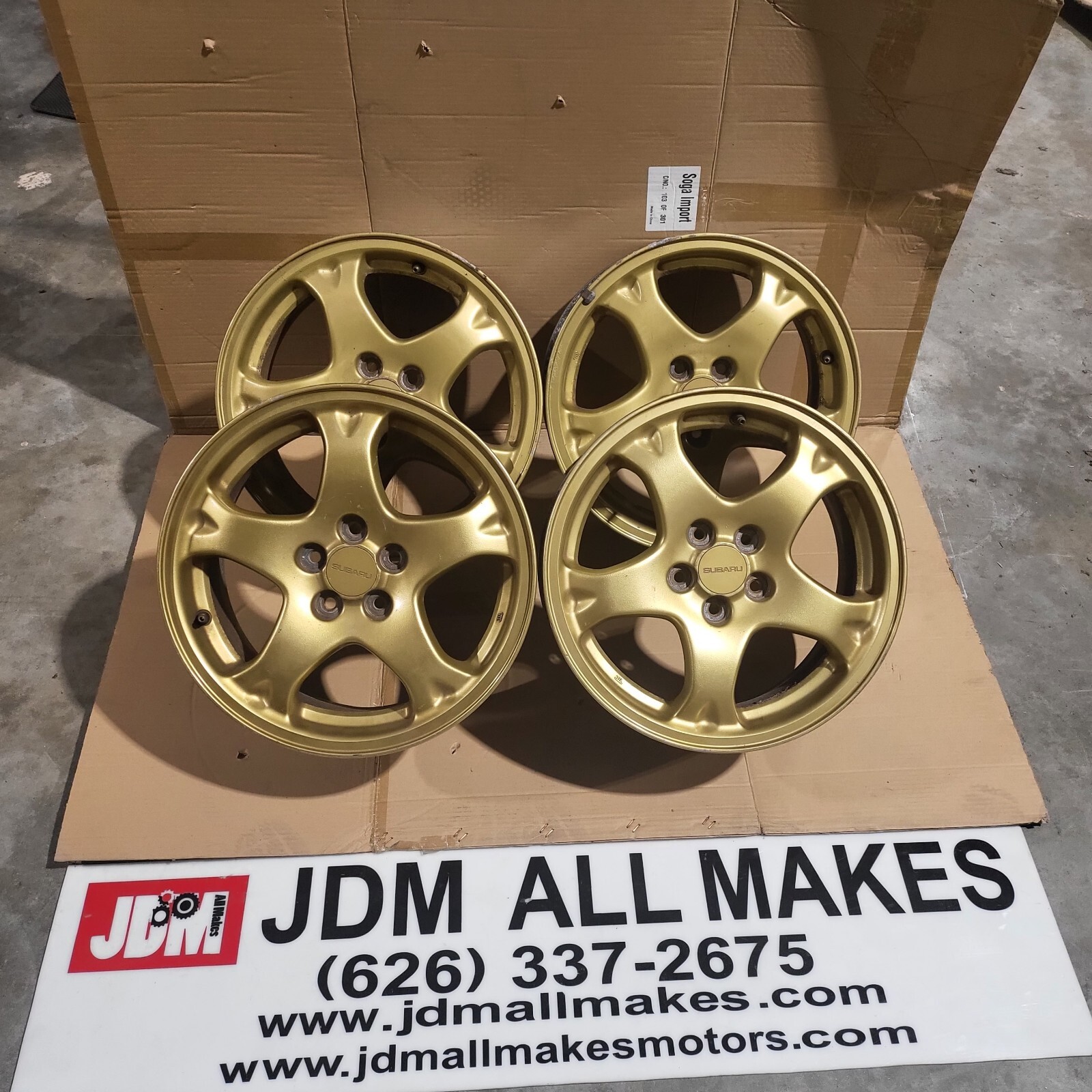 1996 SUBARU IMPREZA WRX Sti GC8 WHEELS RIMS GOLDEN 16INCH x 7JJ +53 SET ...