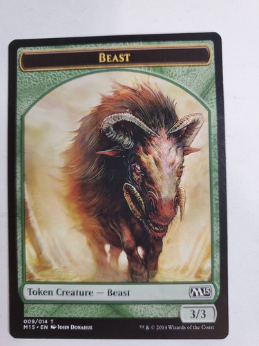 MTG Magic The Gathering Card BEAST Token Creature 2015 Promo Card | eBay