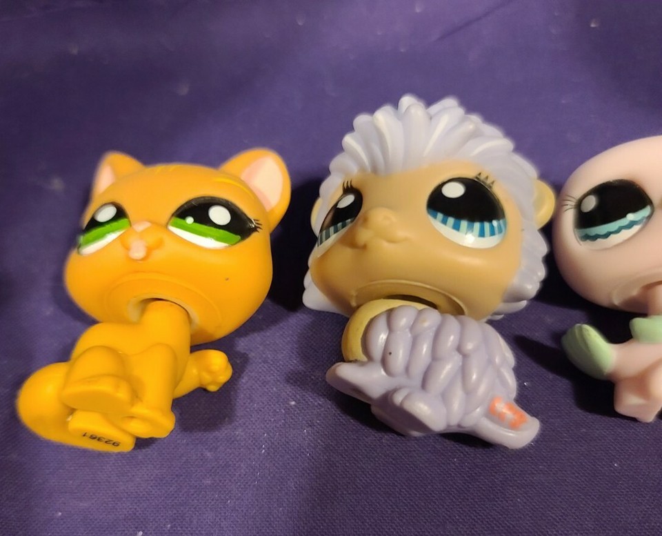 Authentic Littlest Pet Shop 1185 1187 1188 Pink Pigeon Porcupine Cat ...