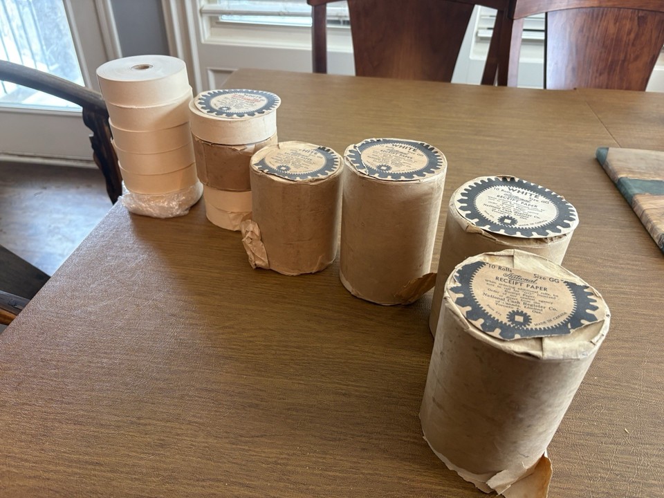30 rolls Size GG Vintage National Cash Register Receipt Paper | eBay