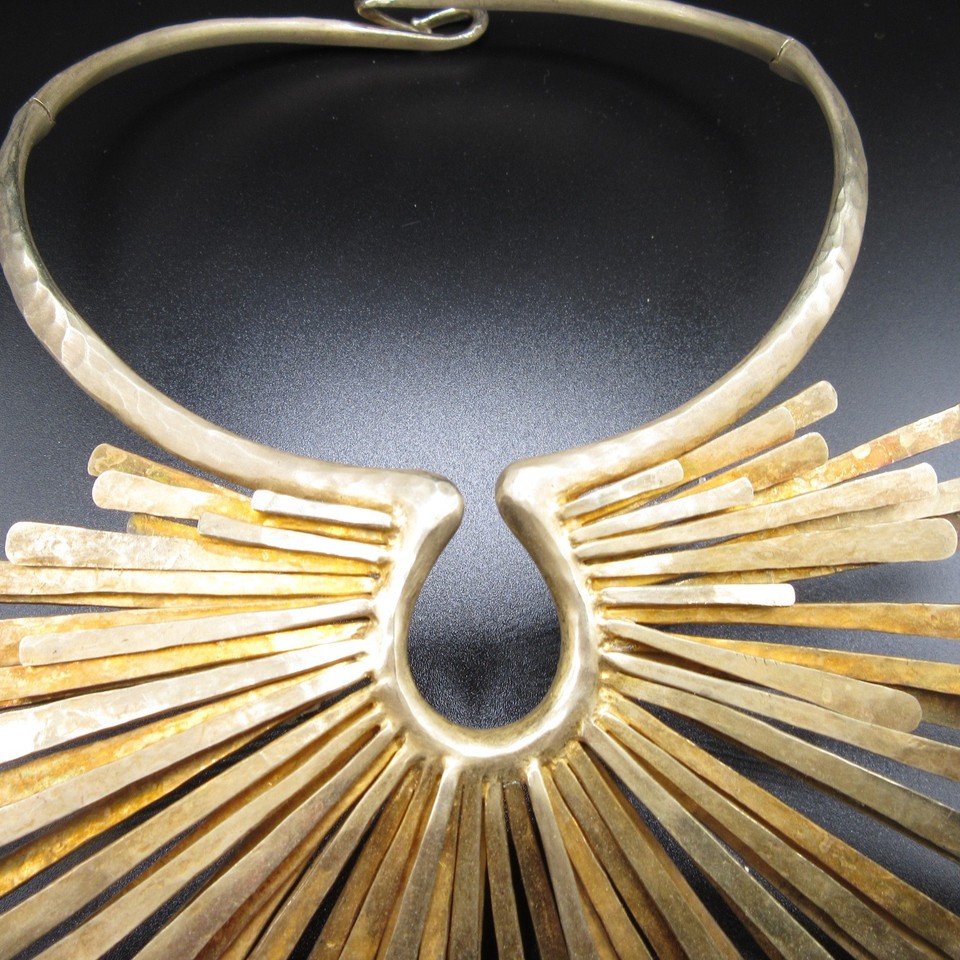 Tom Ford Lisa Eisner Sculptural Starburst Collar Necklace Vermeil 925 ...