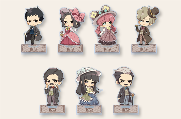 The Great Ace Attorney Acrylic Stand Type A Complete Set Capcom Cafe ...