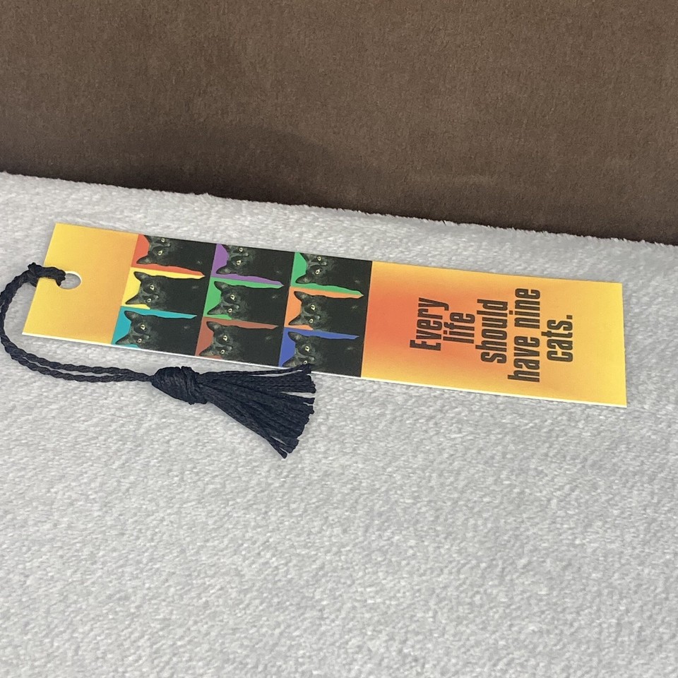 Vtg 1996 Black Cat Every Life Should Have 9 Cats McMeel Halloween ...