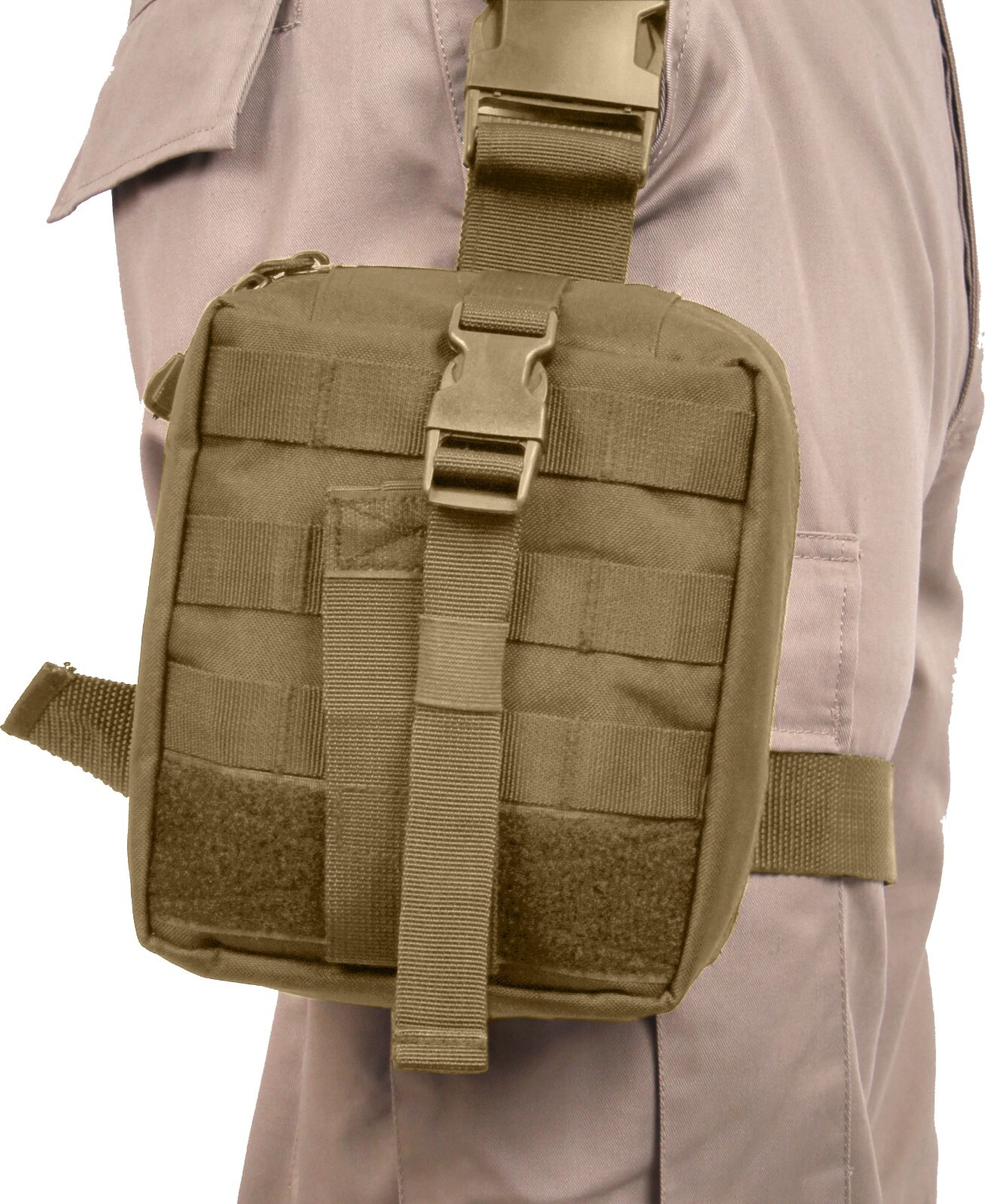 Tactical EMT Drop Leg Pouch MOLLE Belt Attachment EMS Medical Supply ...