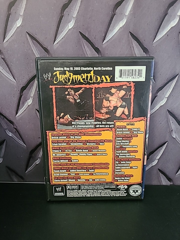 WWE - Judgment Day 2003 (DVD, 2003) 651191582341 | eBay