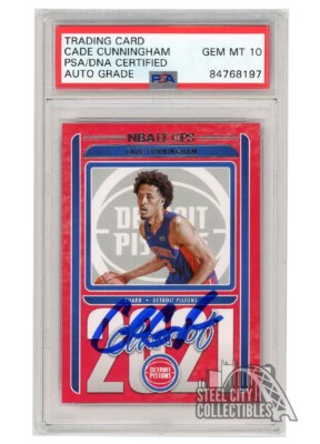 Cade Cunningham 2021-22 Panini Hoops Class of 2021 Autograph RC #1 PSA ...