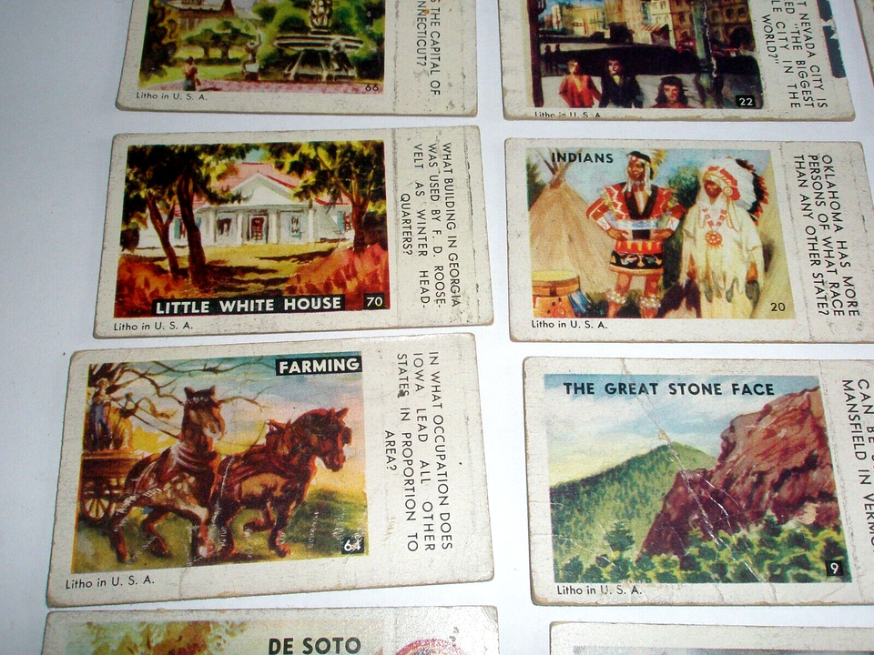 Lot of 19 Topps License Plates Cards 1950's Delaware Vermont Oklahoma ...