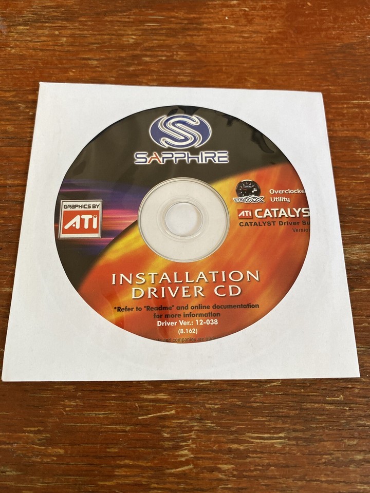 SAPPHIRE Catalyst Driver Suite Install CD Version 12-038 | eBay
