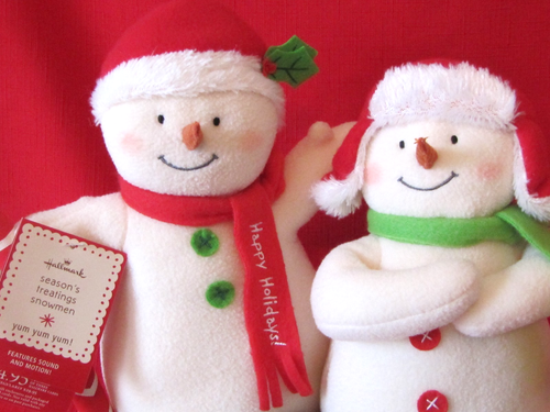 2008 Hallmark Season's Treatings YUM YUM Snowmen Jingle Pals TAGS ...