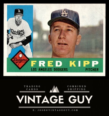 1960 Topps #202 Fred Kipp Vintage Los Angeles Dodgers Baseball Card | eBay